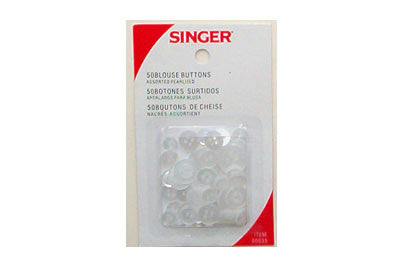 Singer Blouse Button, 50 buttons per Package – Vintage Trims