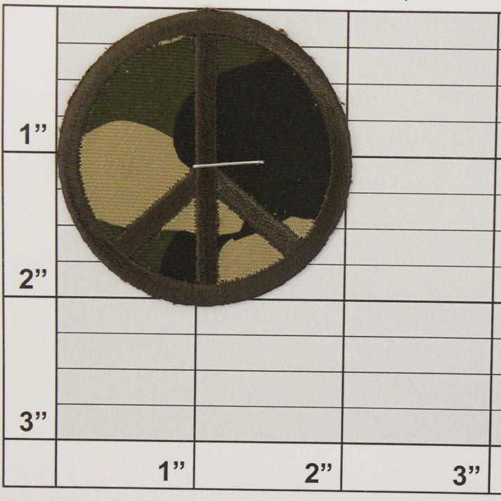Camouflage Peace Sign Applique – Vintage Trims