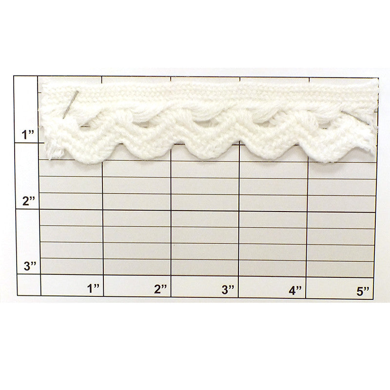 Wool Like Ric Rac Piping 3/4" (Per Yard) White – Vintage Trims