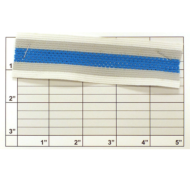 Striped Mesh Center Elastic Knit Braid 1-3/8" (Per Yard) 2 Colors ...
